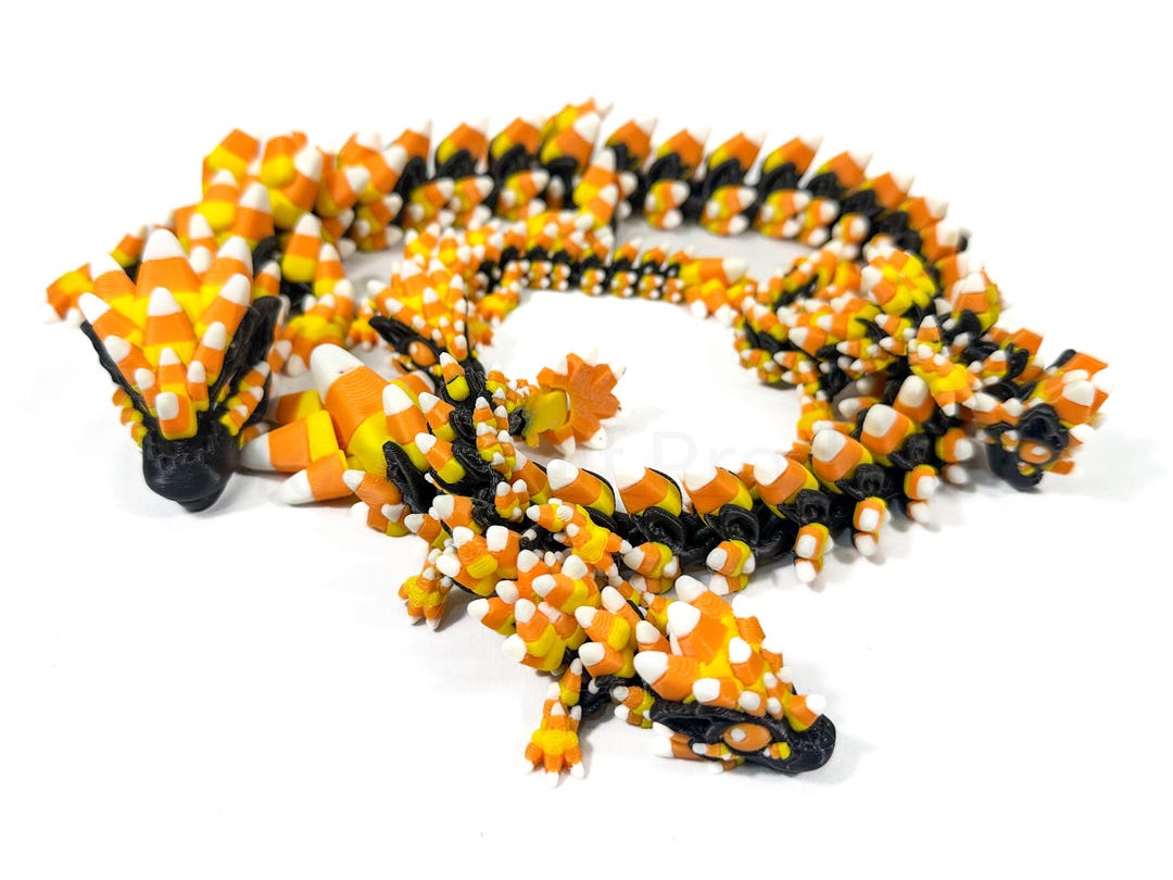 Candy Corn Dragon – Articulated Print-in-place Halloween Dragon | Adult ...
