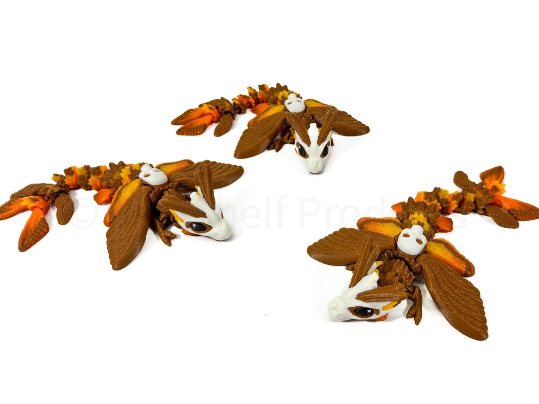 Skull Moth Dragon – Articulated Print-in-place Fall Dragon | Multi ...