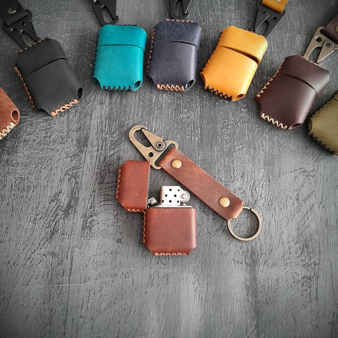 Custom Leather Zippo Case ,zippo Lighter Case Handmade Leather Zippo ...