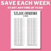 35K 52 Week Challenge PRINTABLE, 35000 in 1 Year, House Savings, 35K ...