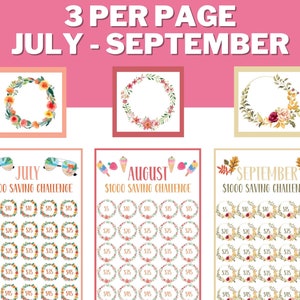 1K 12 Months A6 Mini Savings Challenge Trackers PRINTABLE, Budget ...