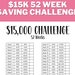 50K 52 Week Saving Challenge Printable, 50,000 Saving Tracker, 50K ...