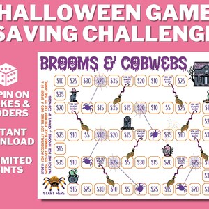 Halloween Money Savings Challenge PRINTABLE, Roll the Dice, Money ...