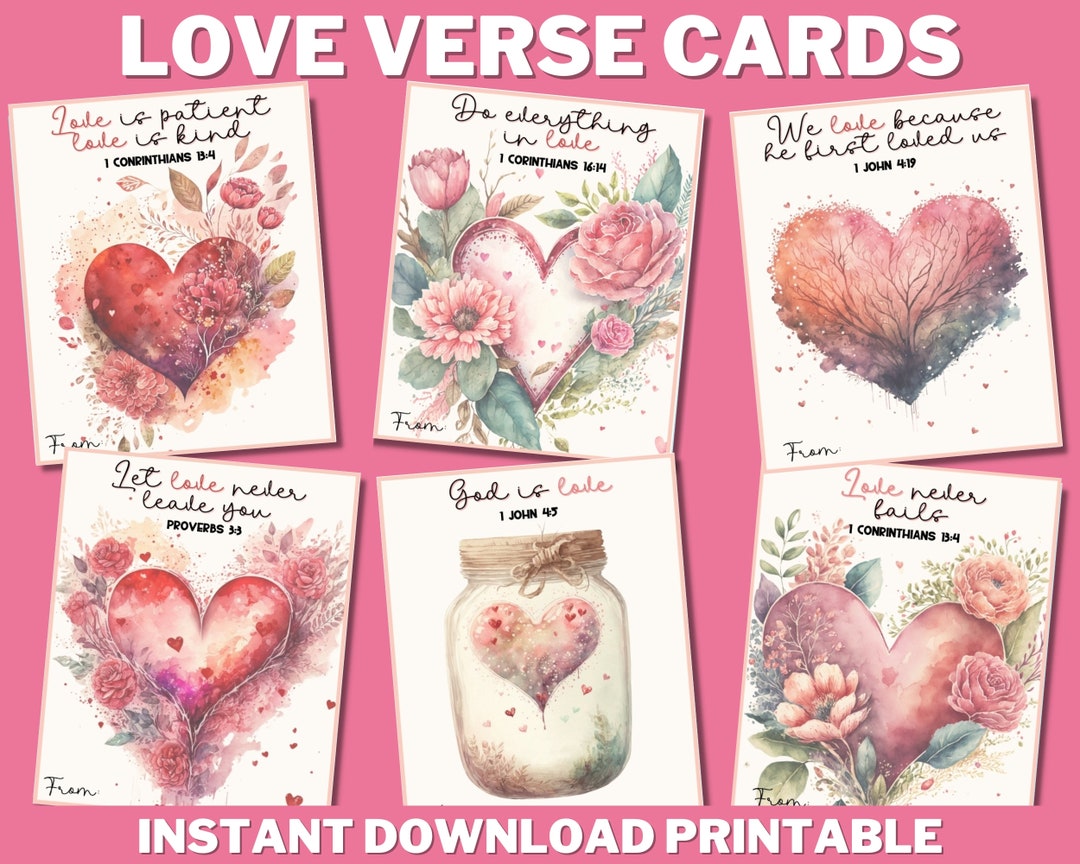 Christian Valentine Card/religious Valentine Card/valentine Bible ...