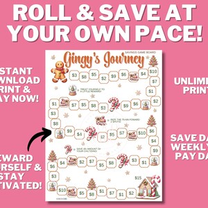 Christmas Holiday Board Game PRINTABLE, Roll the Dice, Cash Envelope ...