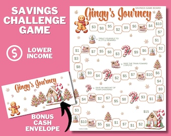 Christmas Holiday Board Game PRINTABLE, Roll the Dice, Cash Envelope ...