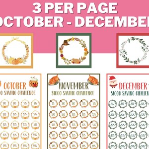 1K 12 Months A6 Mini Savings Challenge Trackers PRINTABLE, Budget ...