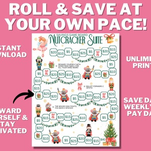 Christmas Holiday Board Game PRINTABLE, Roll the Dice, Cash Envelope ...