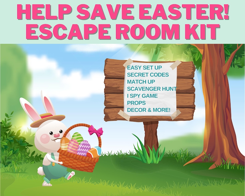 EASTER ESCAPE ROOM Printable Kit Escape Room for Kids Family - Etsy