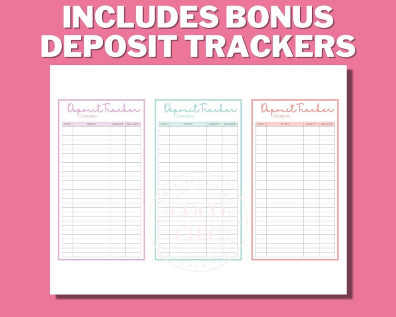 PRINTABLE Money Placeholders for A6 Budget Binders A6 Cash - Etsy