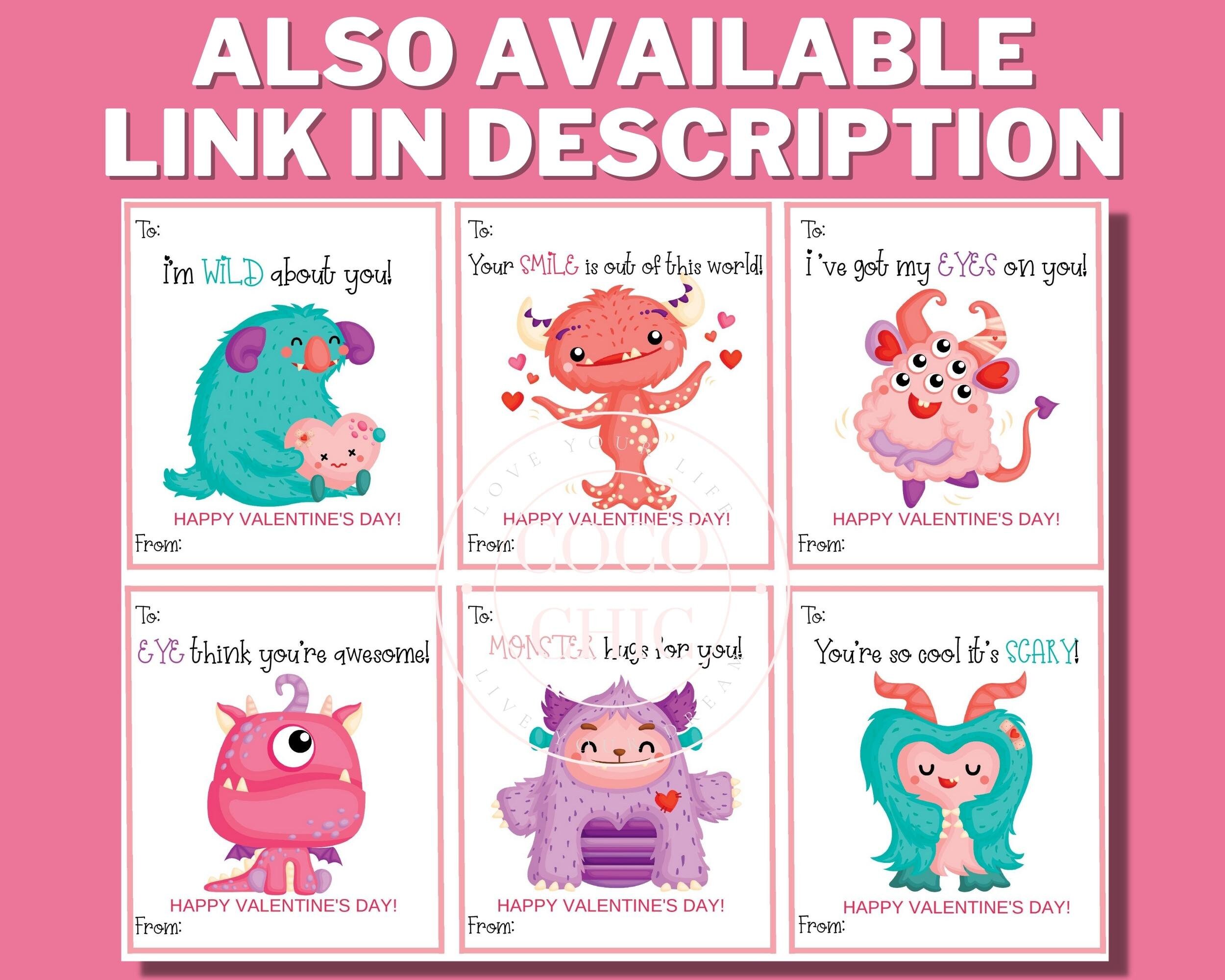 Rainbow Unicorn Valentine's Day Cards for Kids PRINTABLE - Etsy