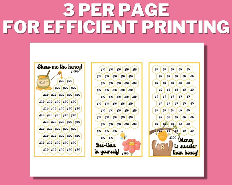 Honey Bee Mini Savings Challenges PRINTABLE A6 Budget Binder - Etsy Australia