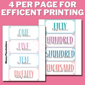 PRINTABLE Money Placeholders for A6 Budget Binders, A6 Cash Envelope ...
