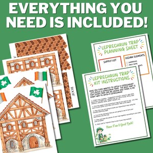 DIY Leprechaun Trap Kit PRINTABLE, St. Patricks Day Craft, Holiday ...