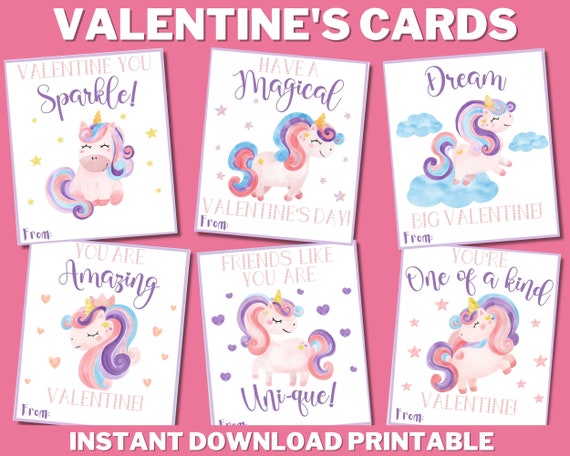 Rainbow Unicorn Valentine Have A Magical Unicorn Valentines Day!
