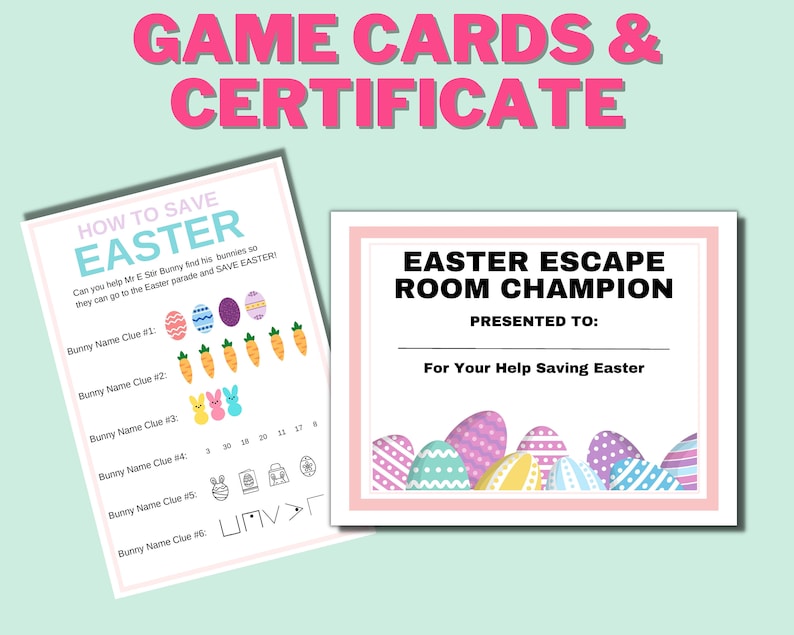 EASTER ESCAPE ROOM Printable Kit, Escape Room for Kids, Family Fun ...