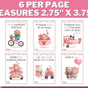 Bible Verse Valentine Cards PRINTABLE, Valentines Scripture Cards ...