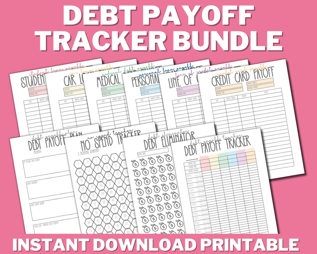 Debt Payoff Tracker Bundle PRINTABLE, Debt Snowball, Debt Avalanche ...