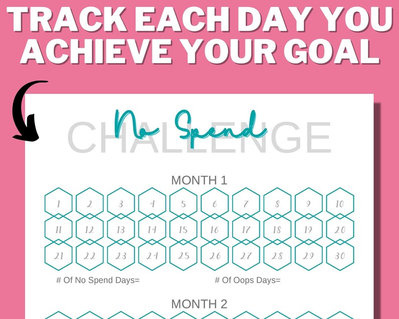 No Spend Challenge Bundle PRINTABLE No Spend Month No Spend - Etsy