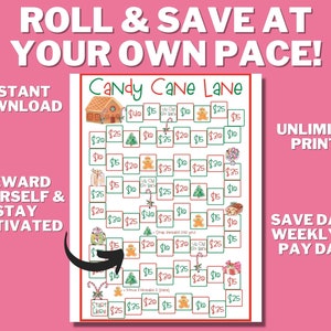 Christmas Holiday Board Game PRINTABLE, Roll the Dice, Cash Envelope ...