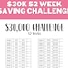 50K 52 Week Saving Challenge Printable, 50,000 Saving Tracker, 50K ...