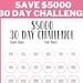 5K 30 DAY CHALLENGE Printable 5000 Savings Challenge 5K - Etsy