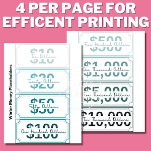 PRINTABLE Money Placeholders for A6 Budget Binders, A6 Cash Envelope ...