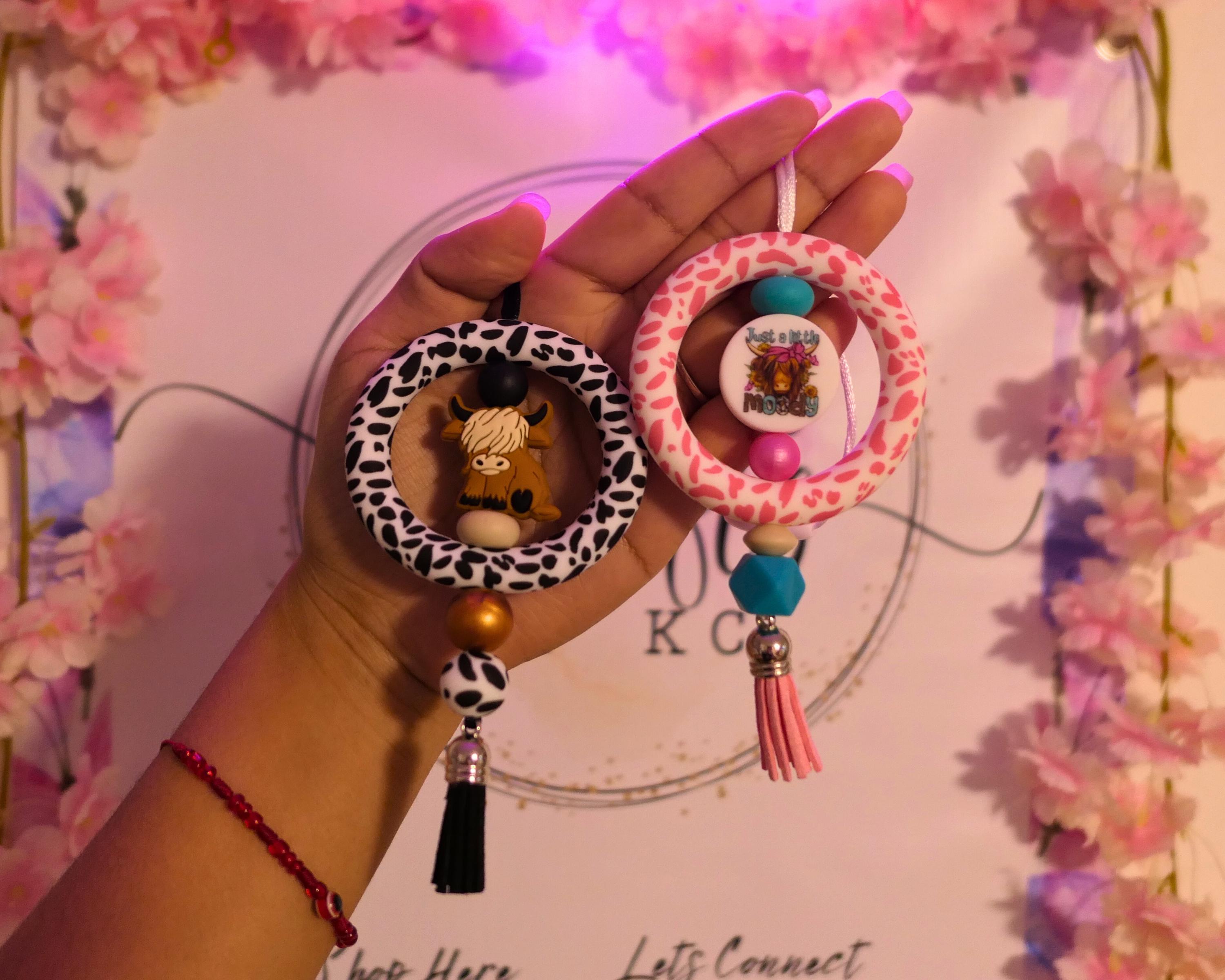 CAR CHARMS | Silicone Beads | Rear View Mirror Charm | Car Charms | Mom ...