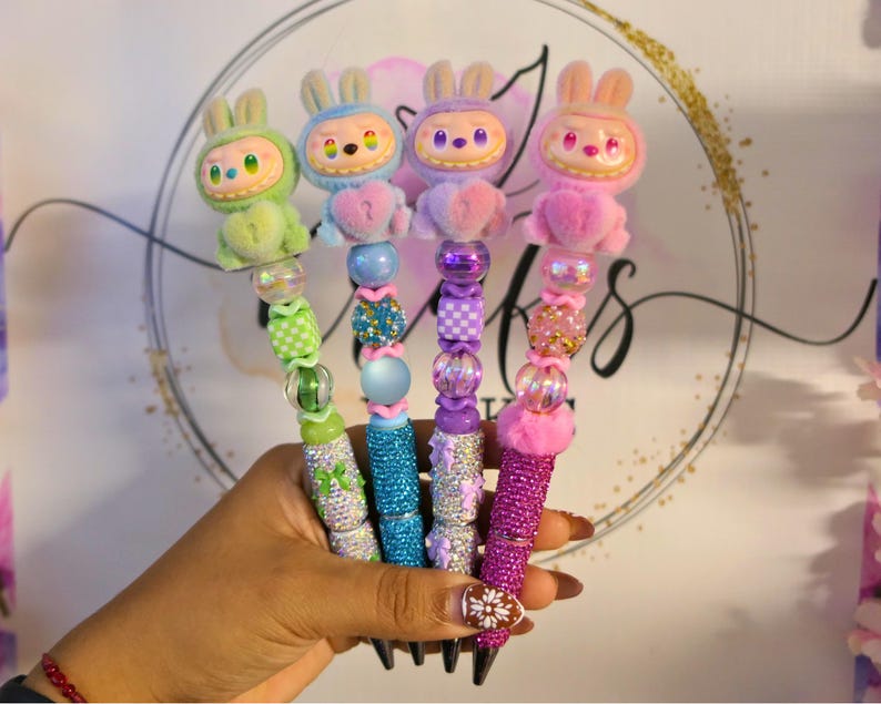 VALENTINES MONSTERS Beaded Pens | Refillable Pens | Fancy Pens | Elf ...