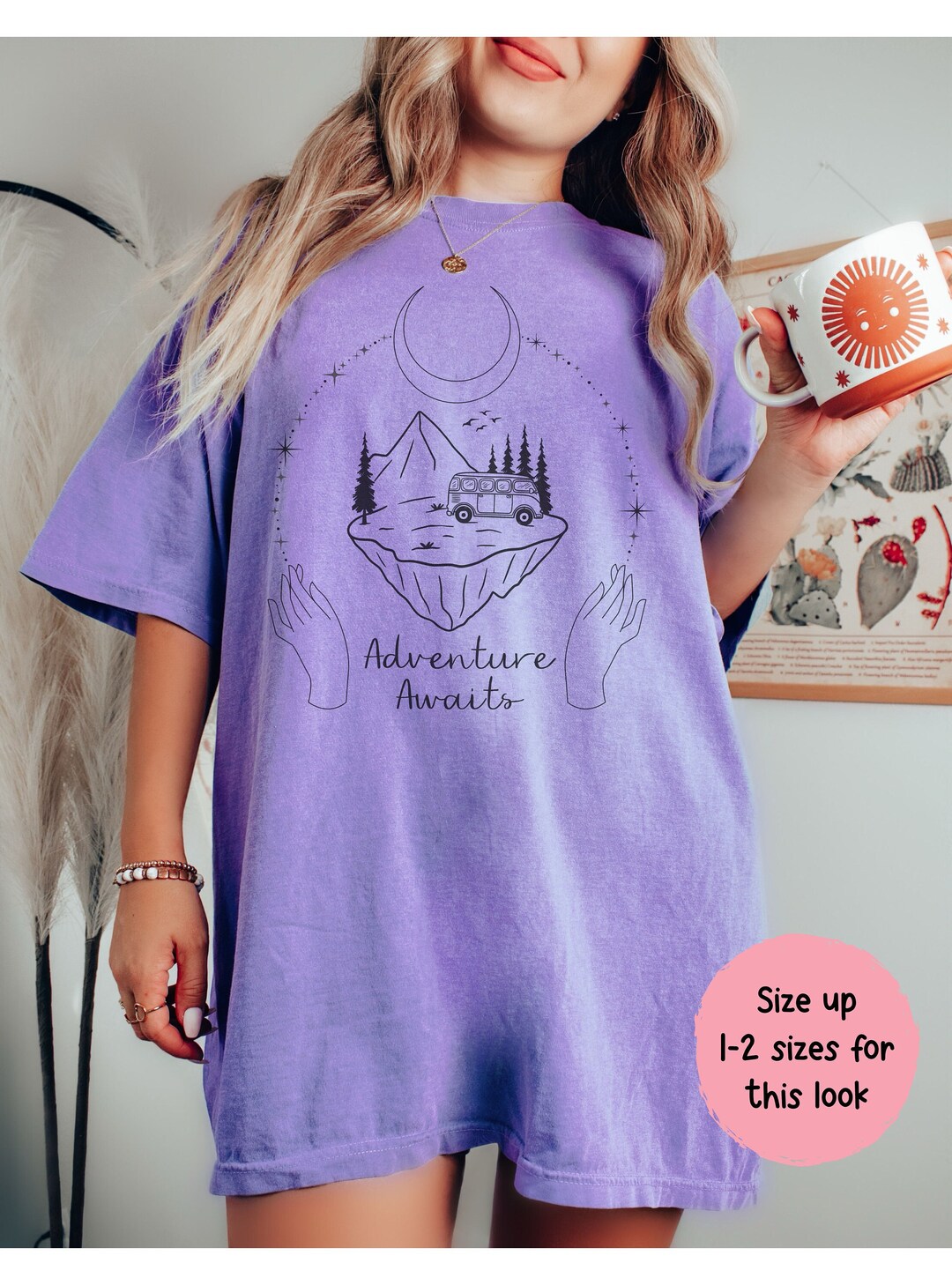Adventure Awaits Shirt, Comfort Colors, Wanderlust Gift, Outdoorsy ...