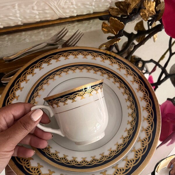 Gold Dinnerware Set - Etsy