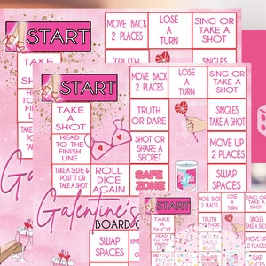 Galentine's Day Board Game, Girls Night Board Game, Valentines Day ...
