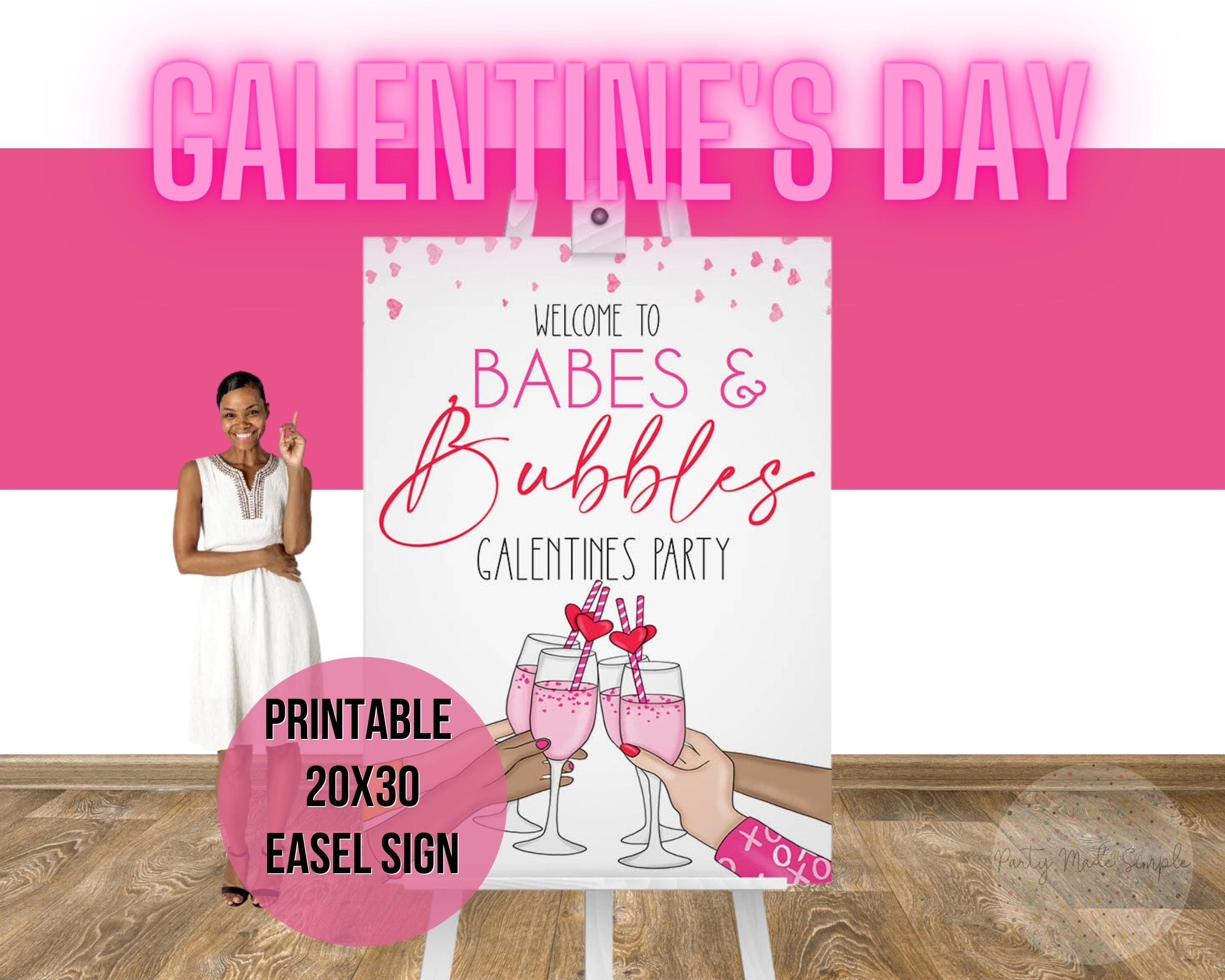 Galentine's Welcome Sign, Galentine's Party Welcome Sign Printable ...