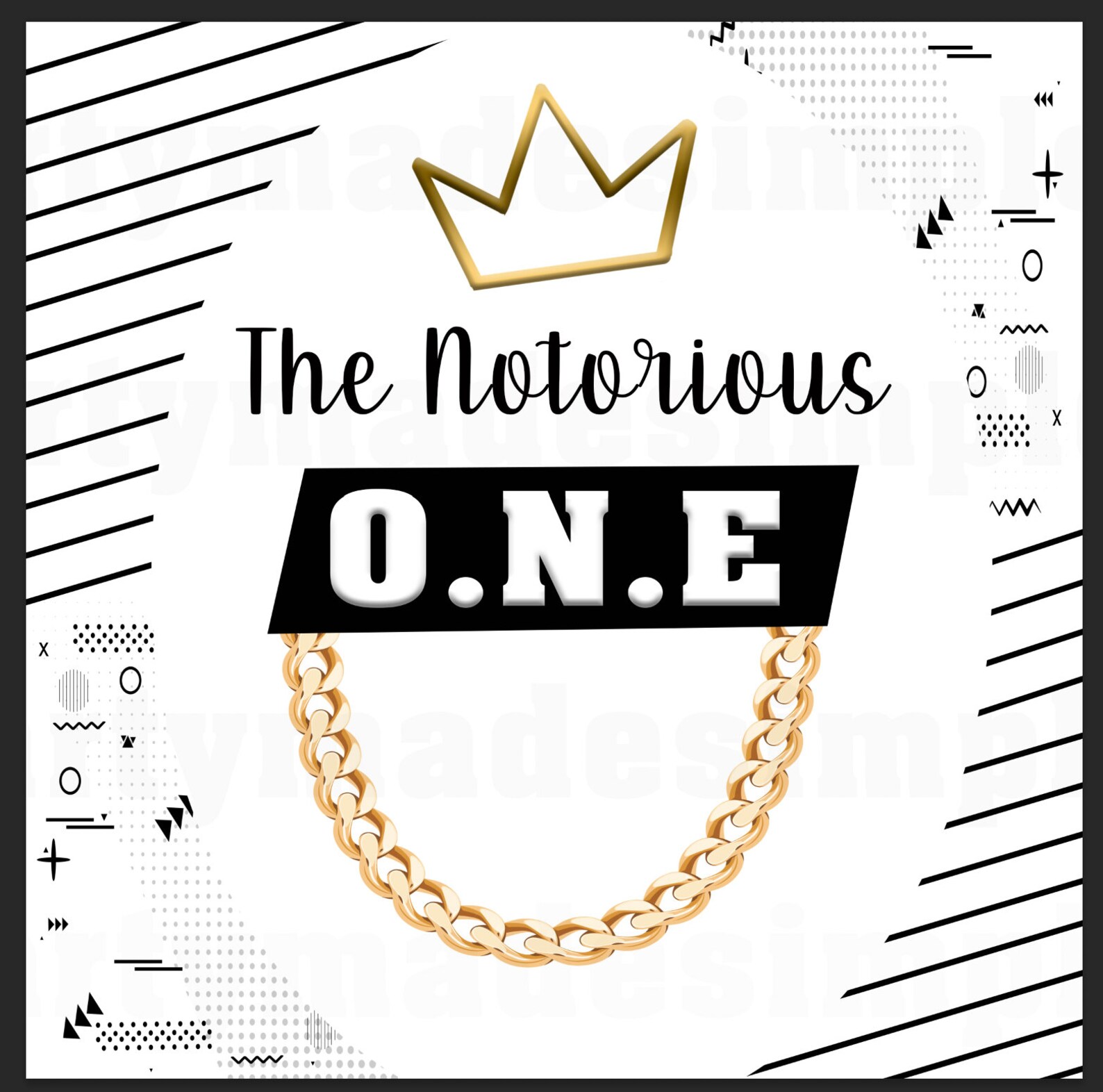Notorious O.N.E Backdrop, Notorious One Banner, Notorious One Sign ...