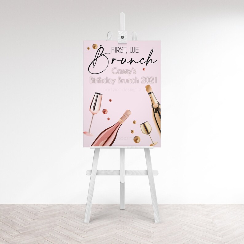 Brunch Welcome Sign, Birthday Brunch Welcome Sign, First We Brunch - Etsy