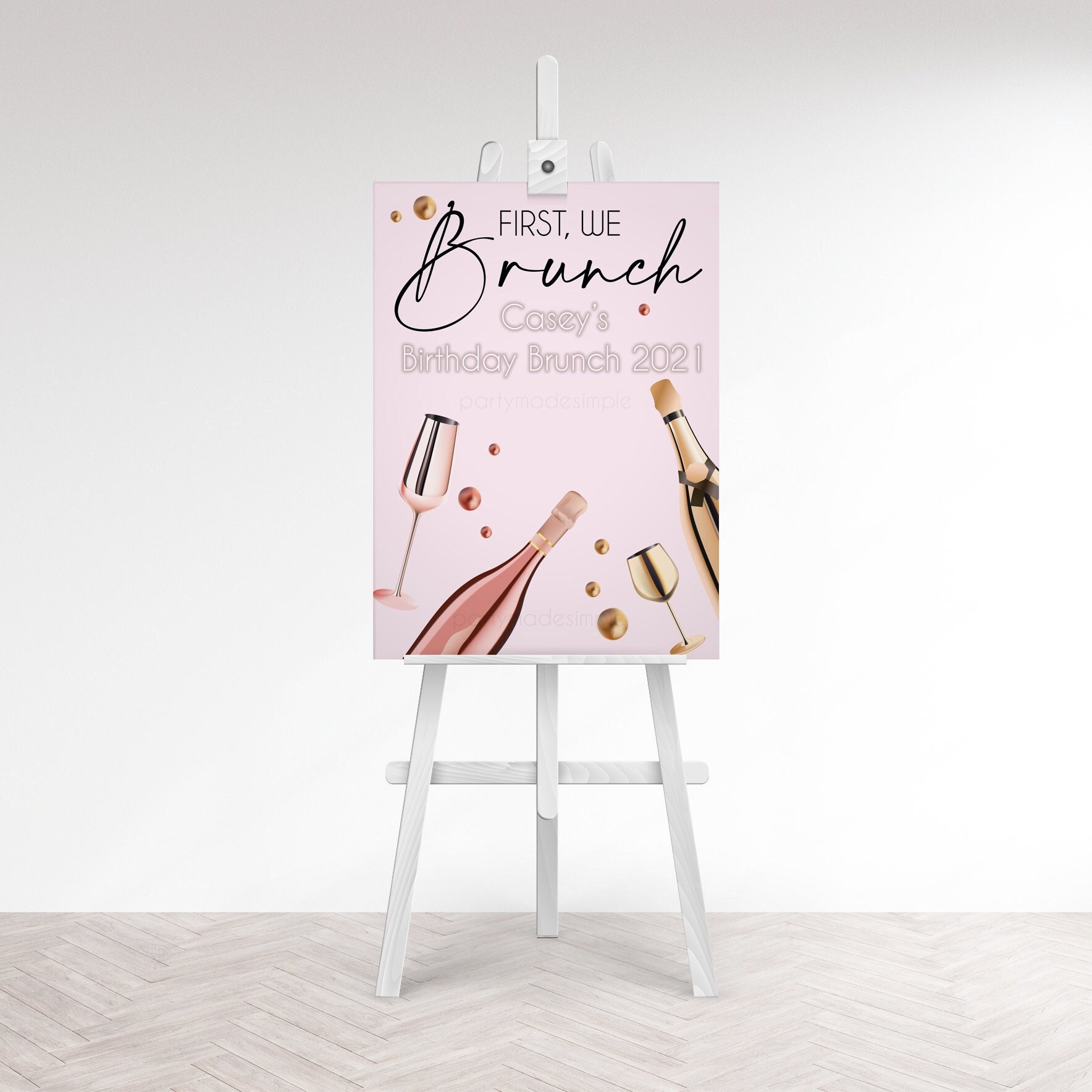 Brunch Welcome Sign, Birthday Brunch Welcome Sign, First We Brunch - Etsy