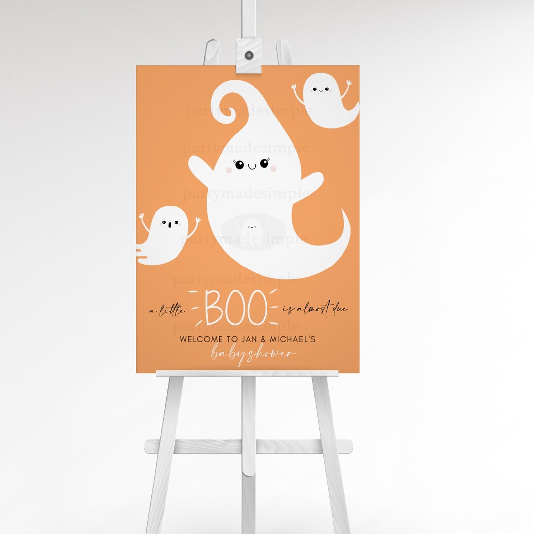 Halloween Baby Shower, Boo Welcome Sign Printable, Halloween Welcome ...