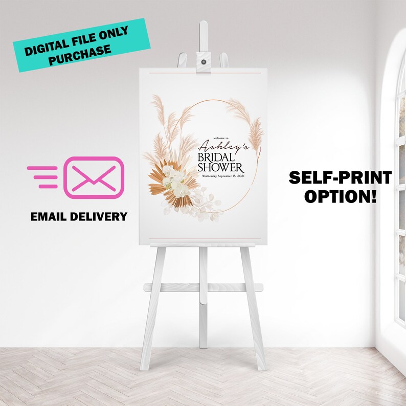 Boho Bridal Shower Boho Welcome Sign Printable Bohemian - Etsy