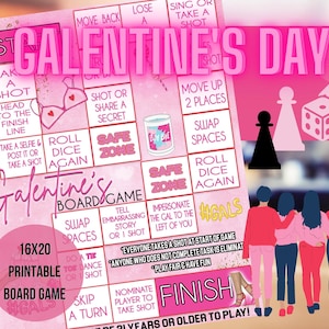 Galentine's Day Board Game, Girls Night Board Game, Valentines Day ...