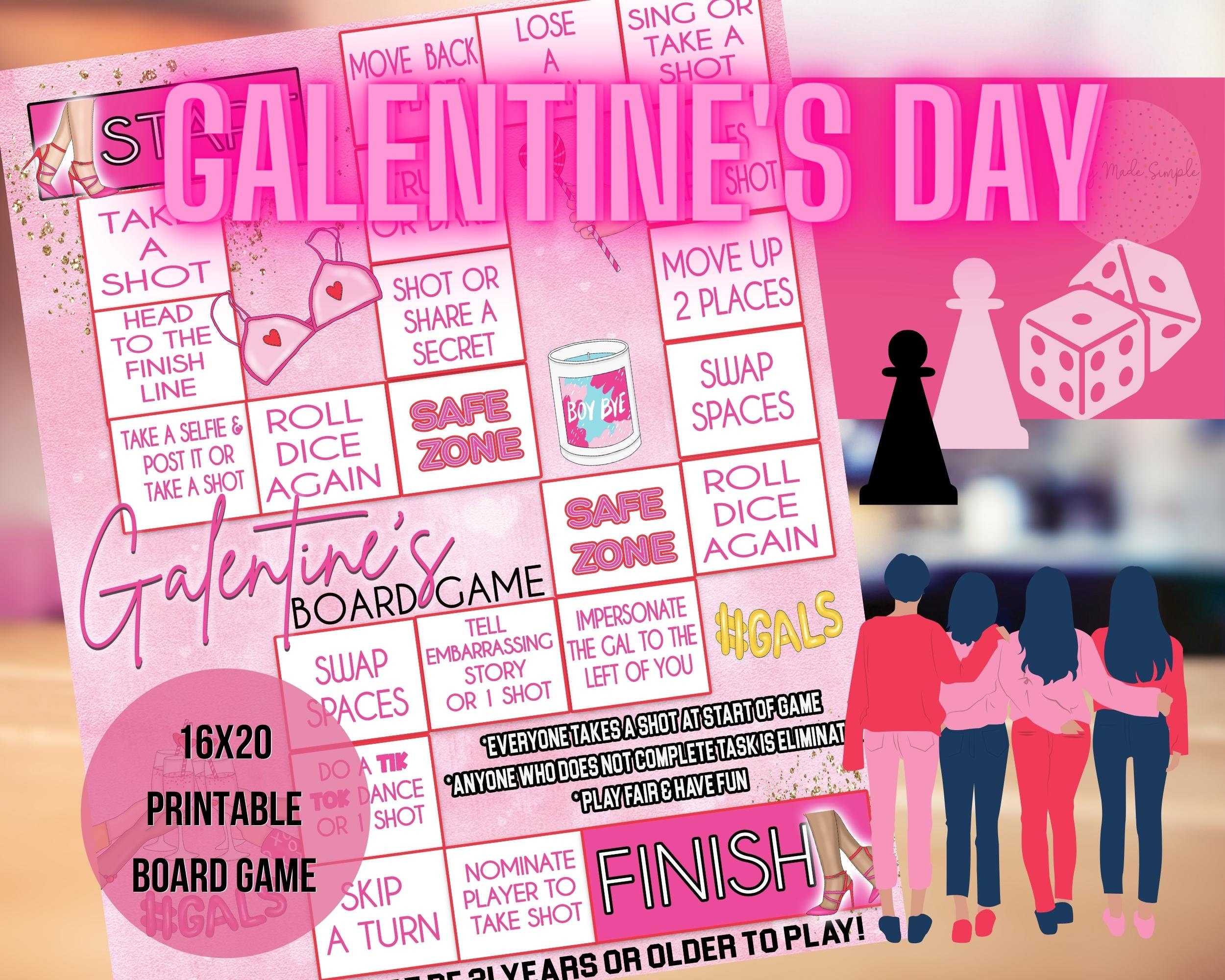 Galentine's Day Board Game, Girls Night Board Game, Valentines Day ...