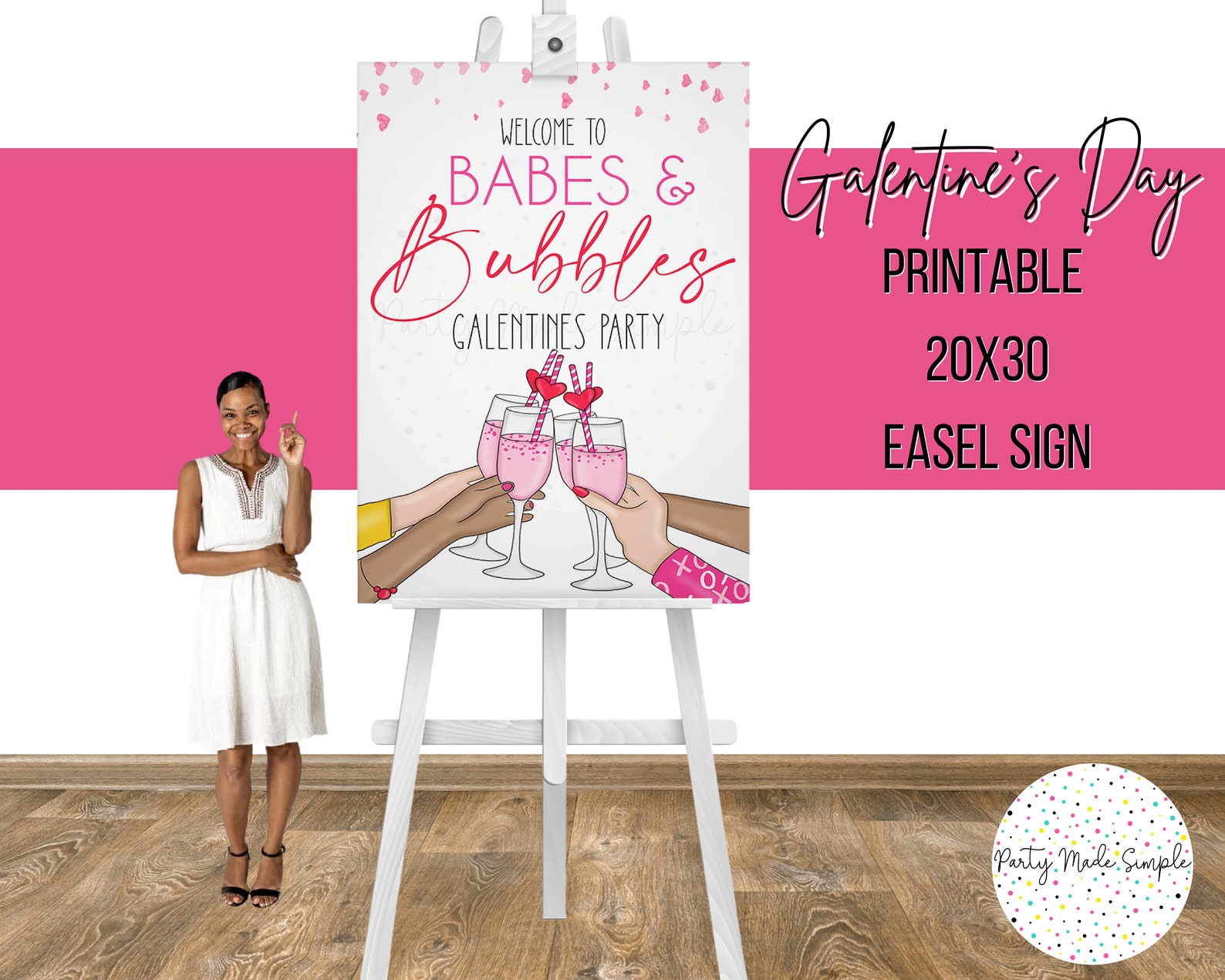 Galentine's Welcome Sign, Galentine's Party Welcome Sign Printable ...