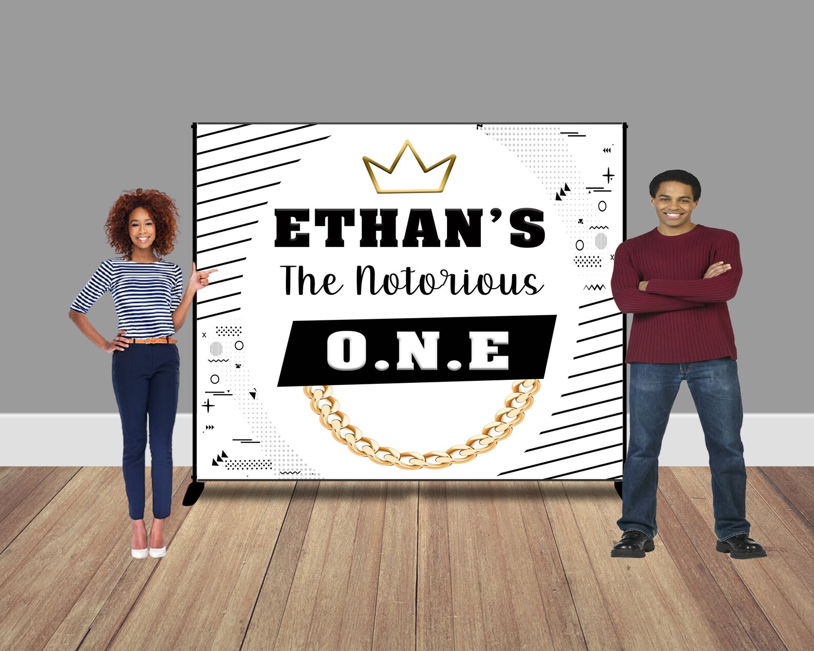 Notorious O.N.E Backdrop, Notorious One Banner, Notorious One Sign ...