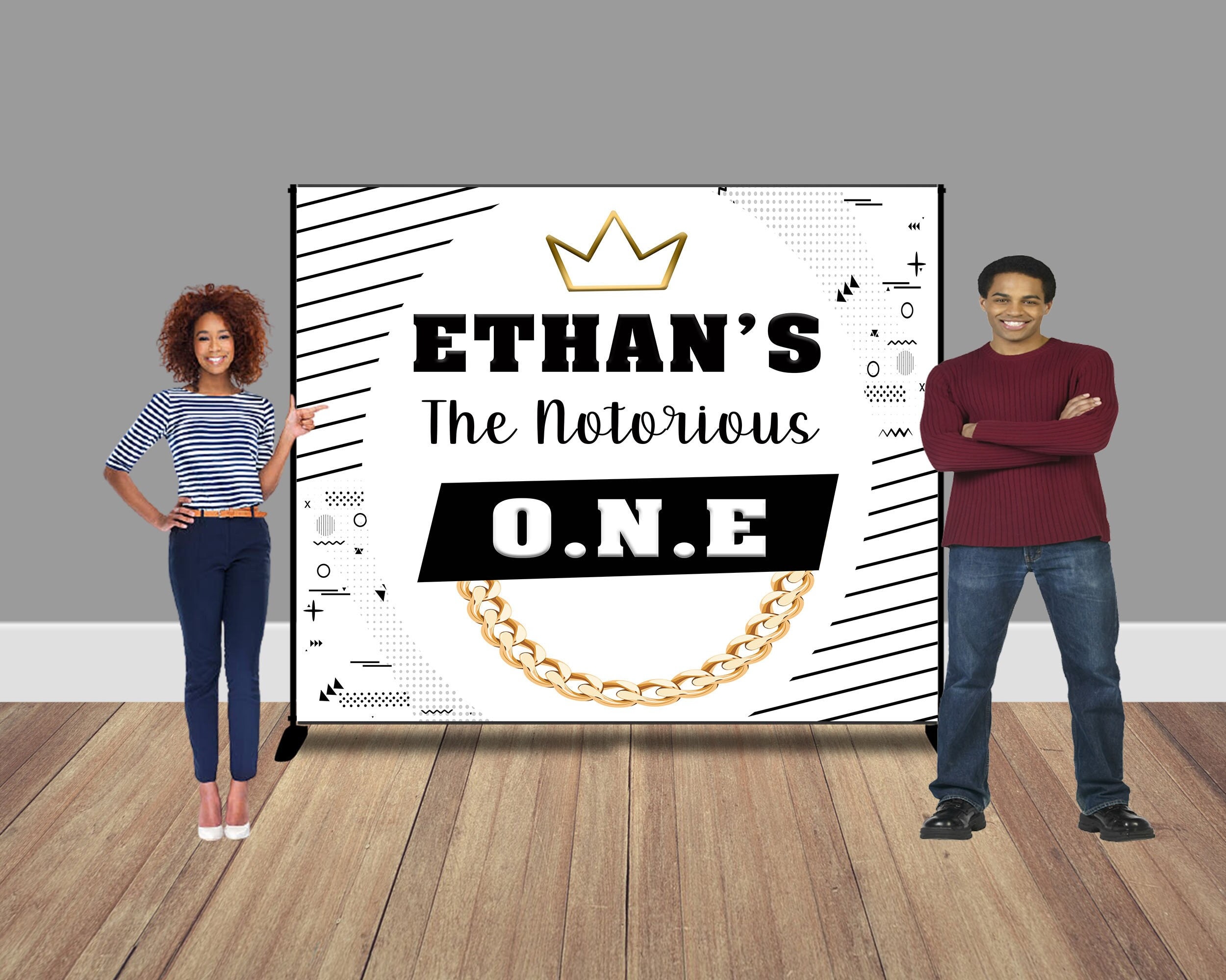 Notorious O.N.E Backdrop, Notorious One Banner, Notorious One Sign ...