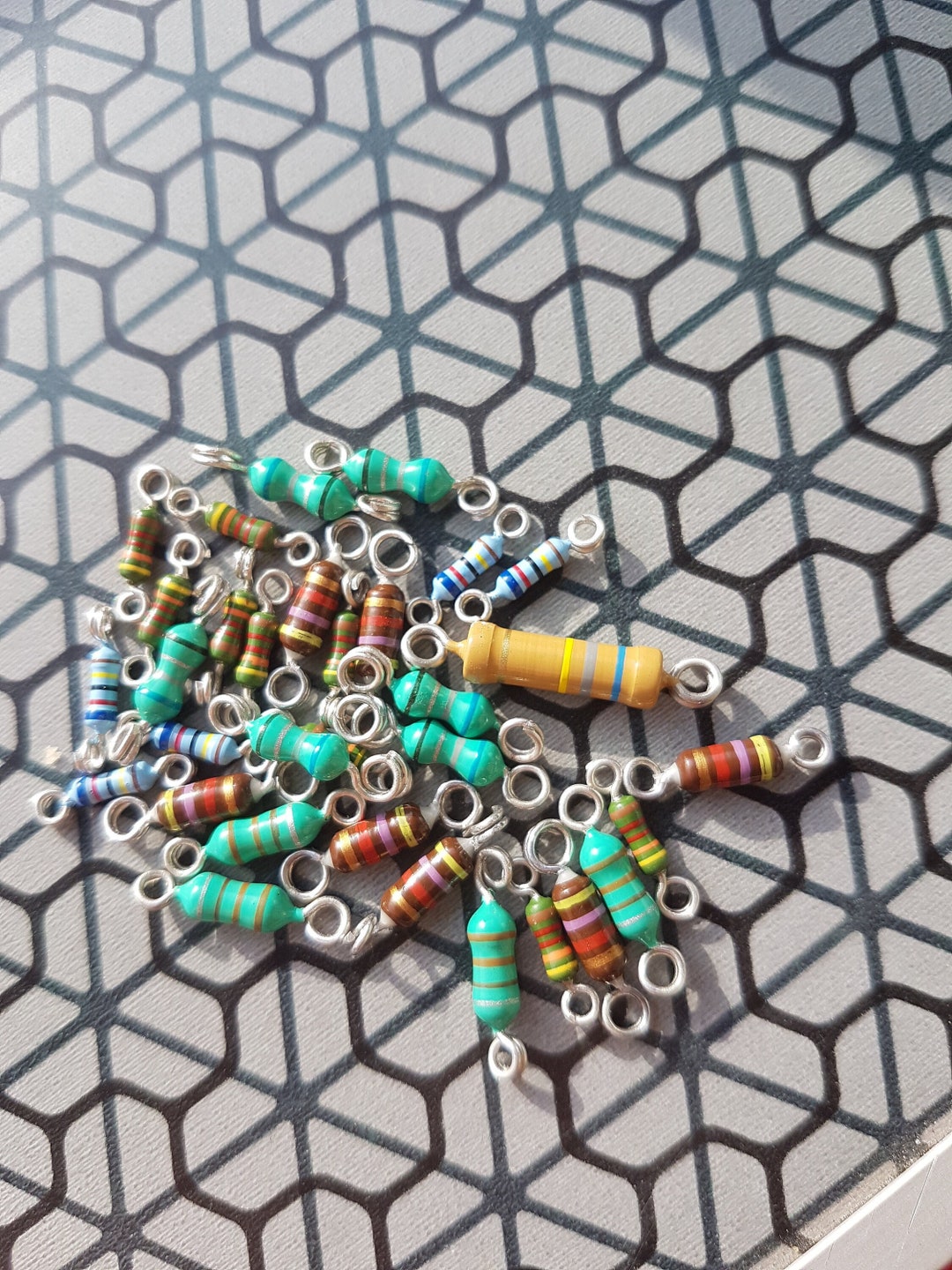Colorful Retro Beads, Homemade From Resistors - Sustainable - for ...