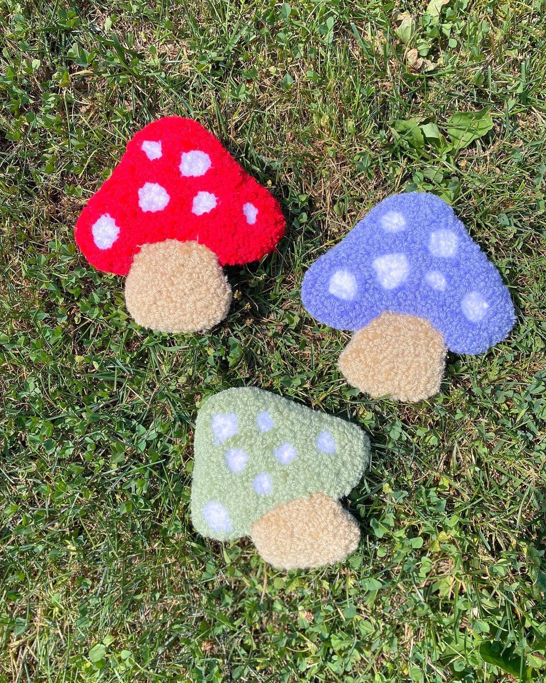 Mushroom Punch Needle Mug Rug/ Coaster - Etsy