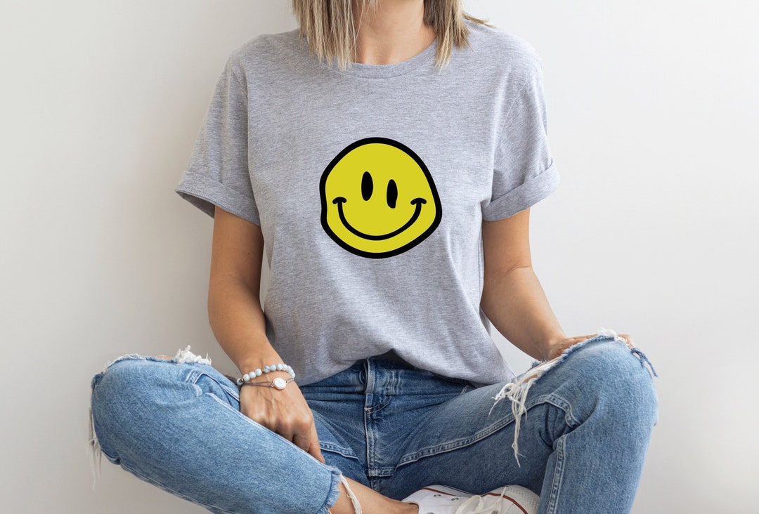 Melted Smiley Face T Shirt, Smile Face T-shirt, Happy Face Shirt ...