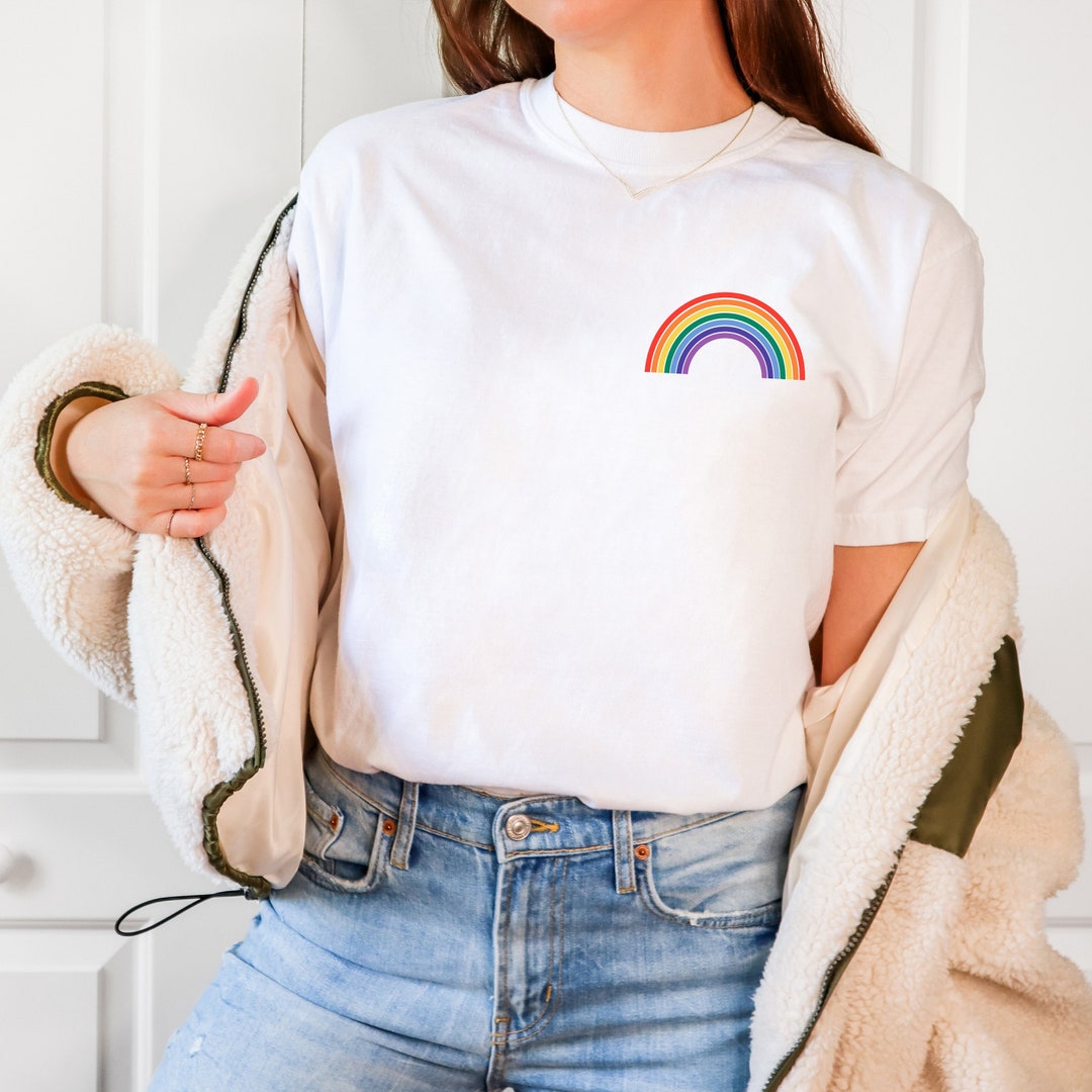 Lgbt Rainbow Comfort Colors Shirt, Pride Rainbow Shirt, Pride Shirt ...