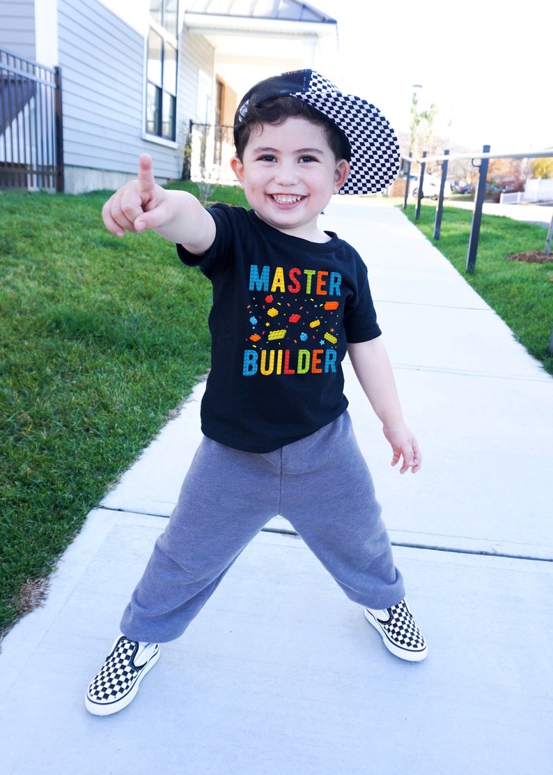 Master Builder T Shirt Funny Building Blocks Shirt Block - Etsy