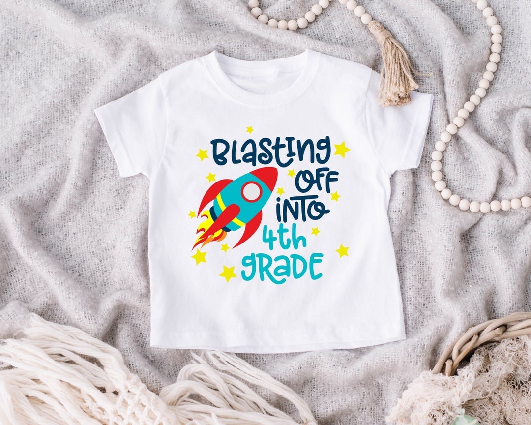 Blasting off Into 1st 2nd 3rd 4th 5th Grade Shirt, Boys Back to School ...