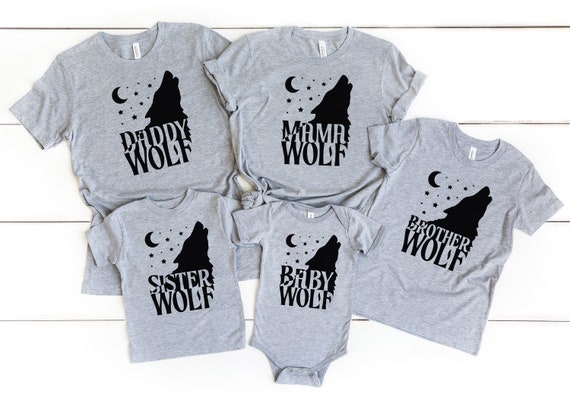 Wolf Family Matching Shirtswolf Pack Shirtsmatching Family - Etsy